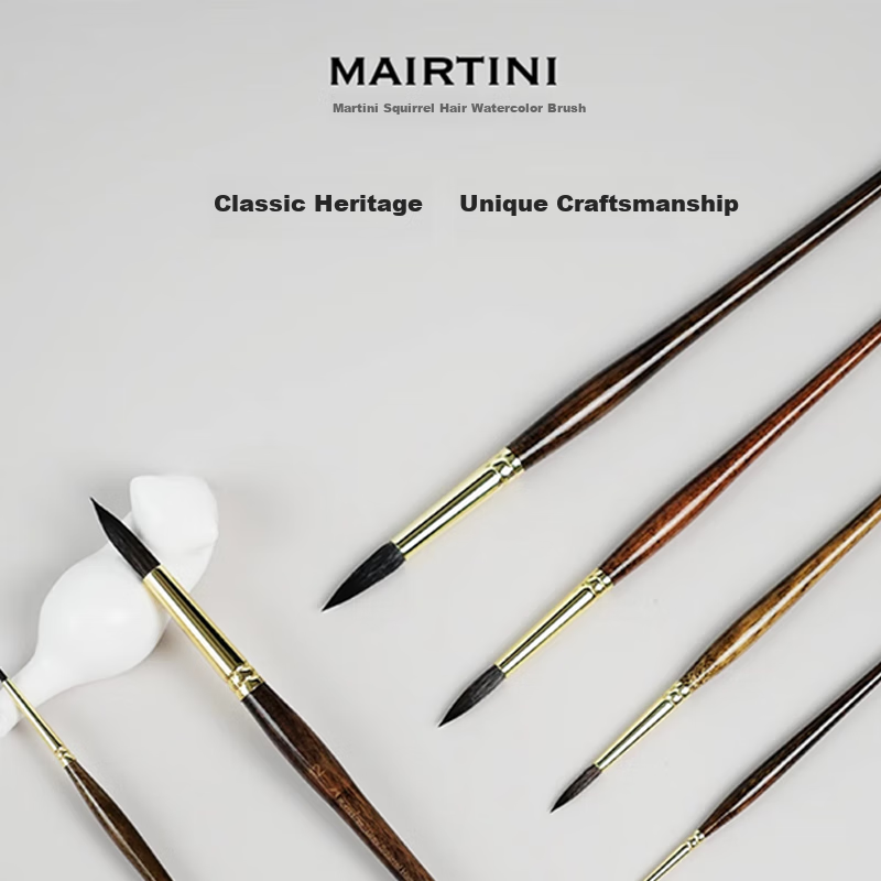 MAIRTINI Sable Hair Watercolor Brush Squirrel Hair Paintbrush Fine Liner Single Brush 1098-0