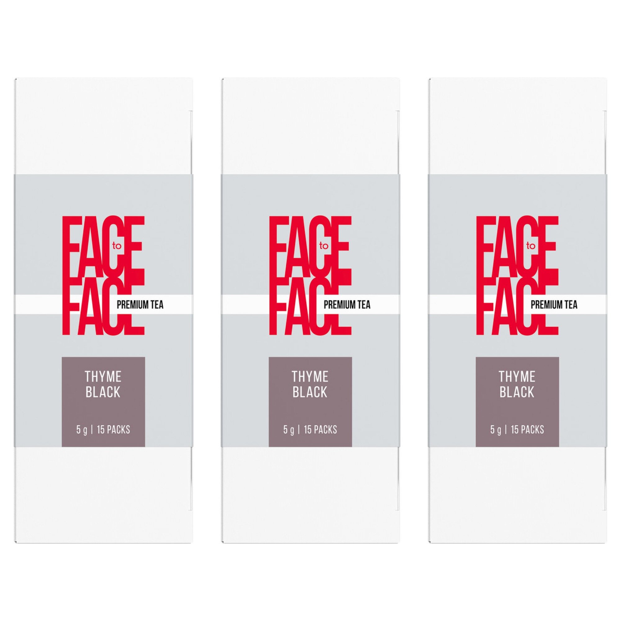 Чай пакетированный Face to Face, Thyme Black, 15 пакетиков, 3 уп