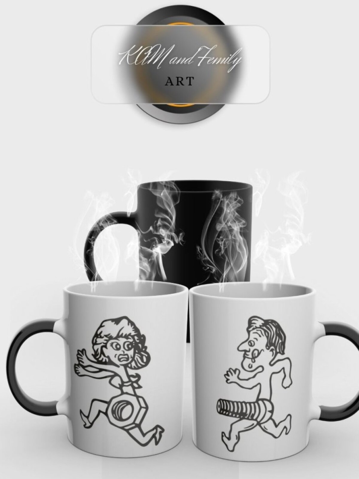 Кружка хамелеон с приколом 18+ чашка подарочная для чая (керамическая с термотрансферным принтом)