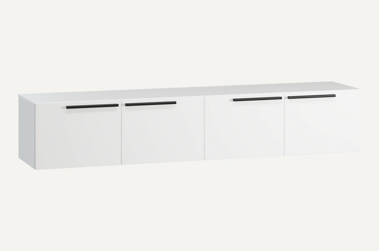 ТВ-тумба Divan.ru Кимбол-2 Whitе, подвесная, 200х43х37 см, белая