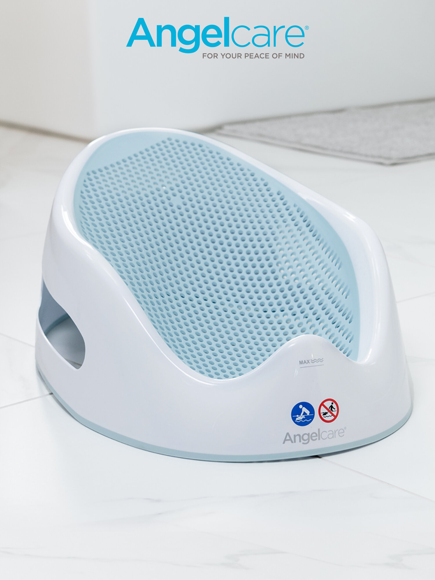 Лежак-горка для купания новорожденных детей Angelcare Bath Support, светло-голубой