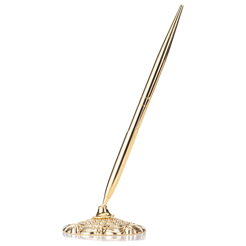 Ретро Металлическая Шариковая Ручка Прикрепленная К Подставке Стол Офисный Счетчик Свадебный Знак Гостя Ручки Для Подписи Канцелярские Принадлежности