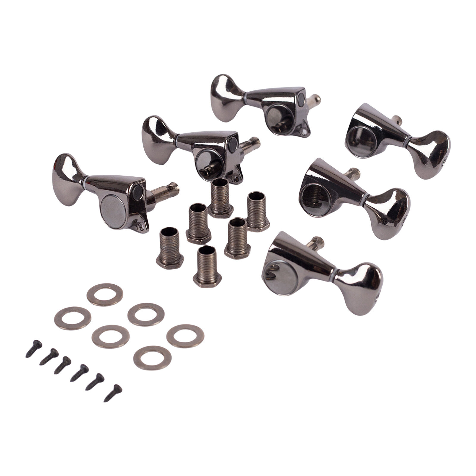 1 набор из 6 полностью закрытых деревянных колков для электрогитары, машинка для настройки и скручивания, цвет черный