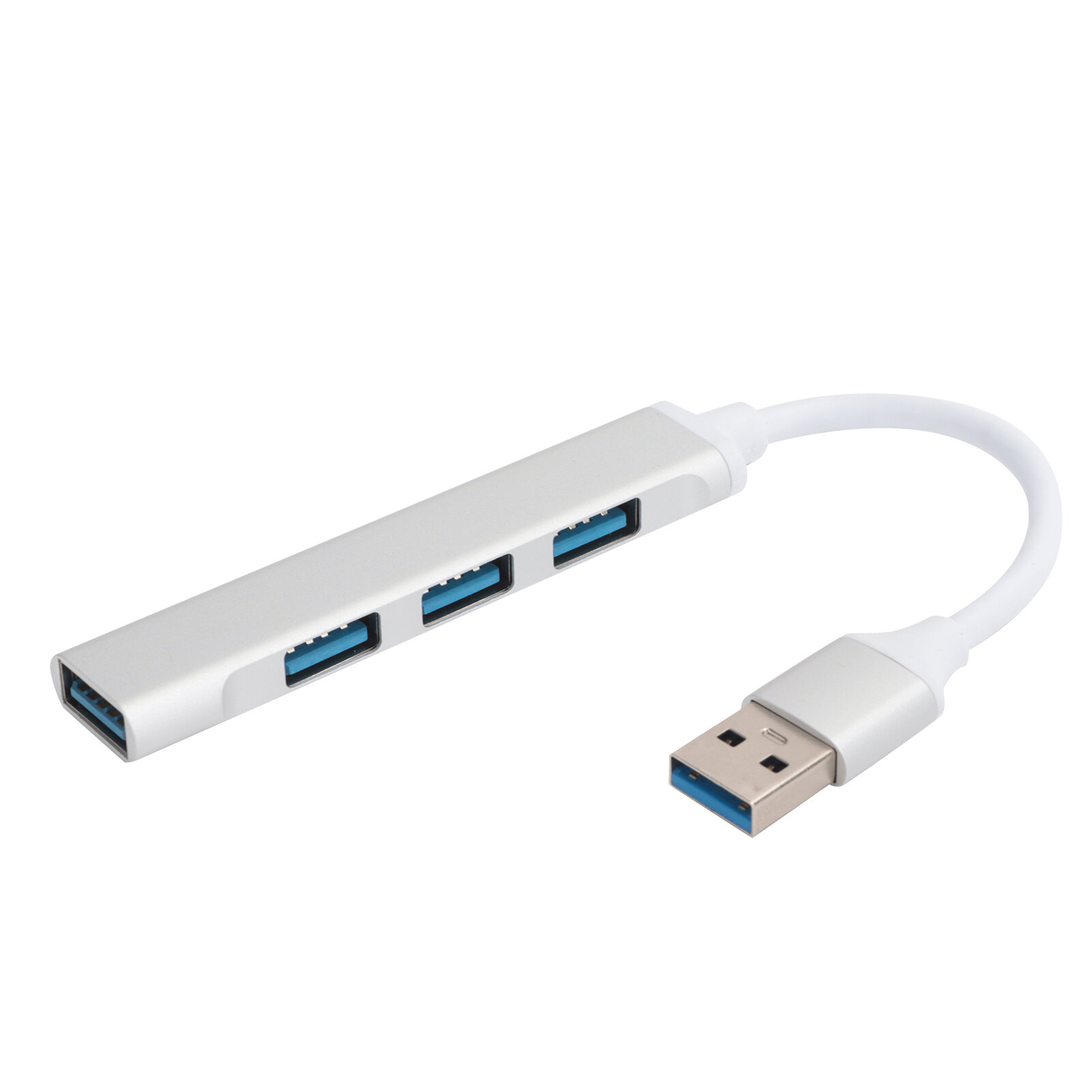 USB 3.0-концентратор с 4 портами, адаптер-конвертер из алюминиевого сплава, сверхскоростной разветвитель, аксессуары.