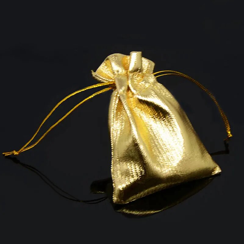 Мешочки для упаковки украшений LFPU 7x9/9x12/10x15 см 9x12cm, Gold color