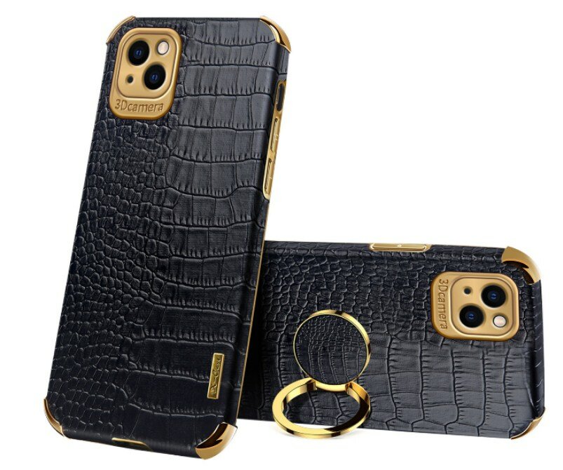 Чехол бампер накладка MyPads «Buffalo» на iPhone 12 Pro (6.1) из качественного износостойкого силикона, с декоративным дизайном под кожу крокодила.