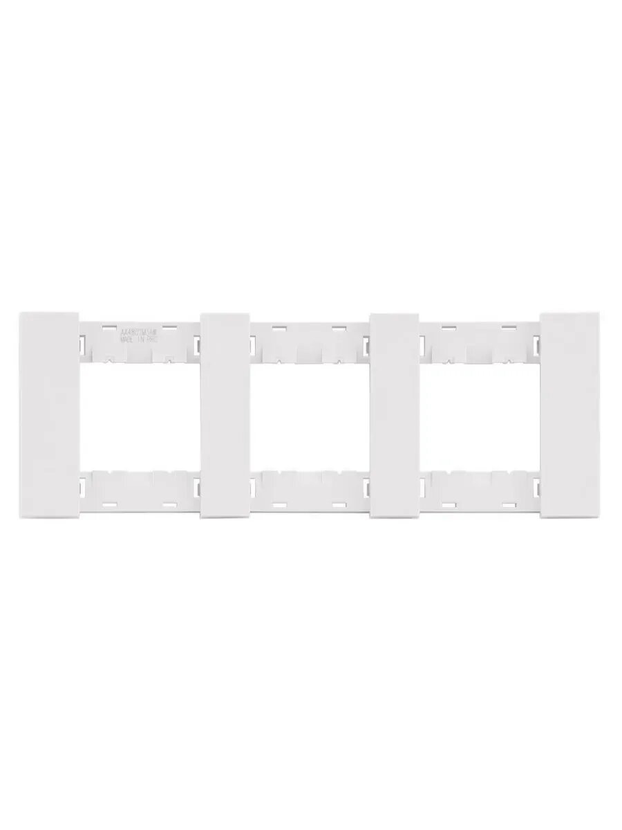 Рамка трехпостовая MEITON Soft Touch AA4802M3AW, белый цвет, матовый