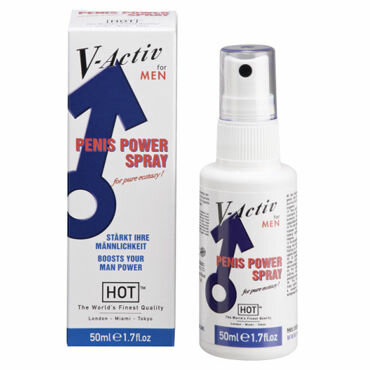 Hot V-activ Penis Power Spray, 50 мл Спрей, увеличивающий эрекцию