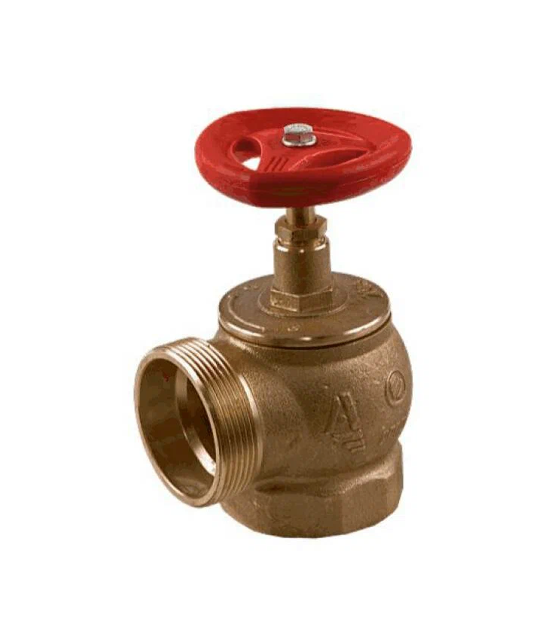 Клапан пожарный латунь угловой 90 гр кплм 50-1 Ду 50 1,6 МПа муфта-цапка Апогей 110009