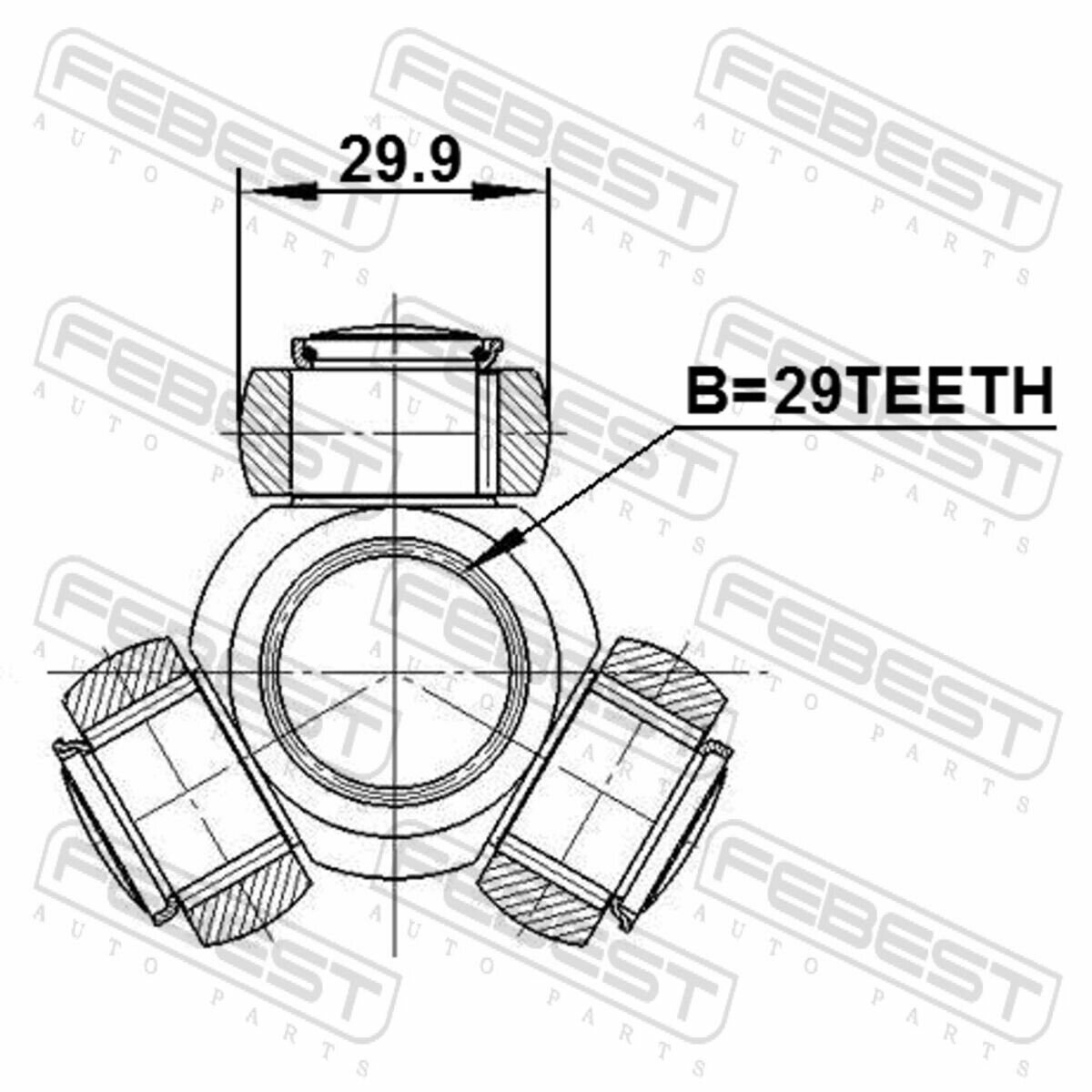 Трипоид 29X29.9(Febest 0416-Da)