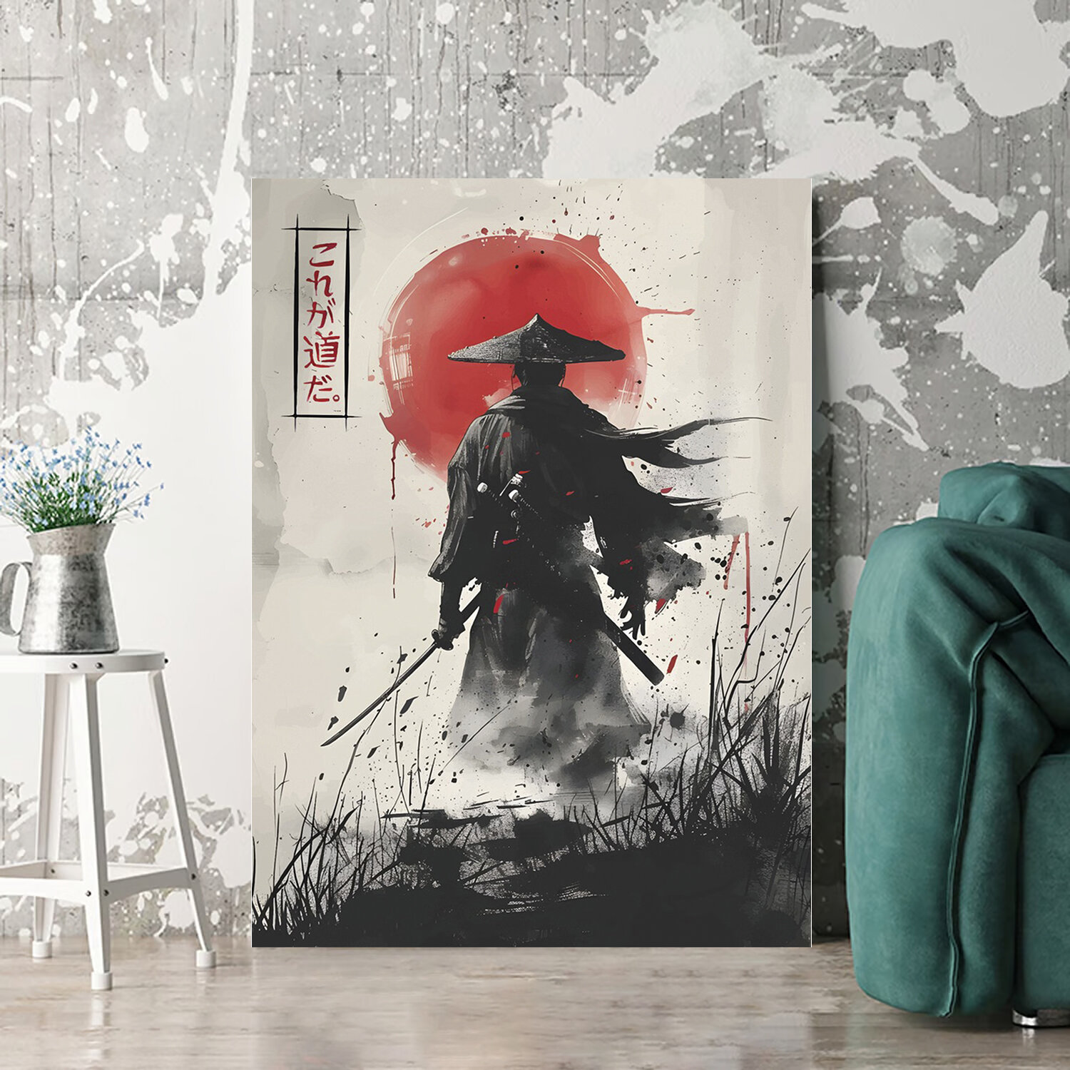 Картина интерьерная на стену - "Бусидо, японский стиль", 50х70 см.