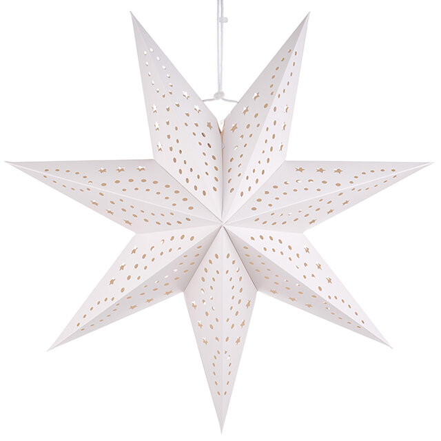 Бумажная звезда Balbeggi 45 см белая, Winter Deco, 1000376