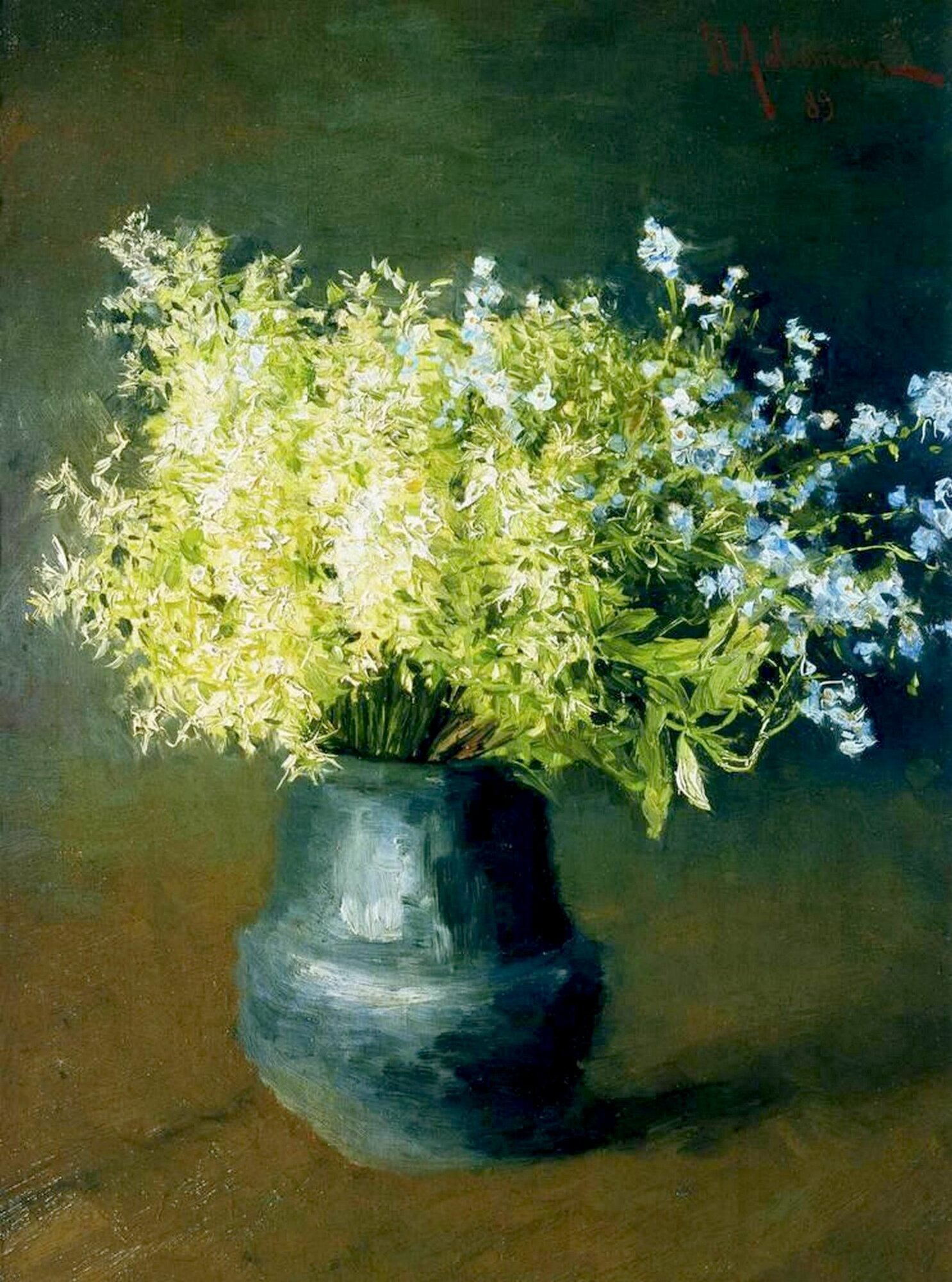 Картина Исаака Левитана Лесные фиалки и незабудки 59х80 см