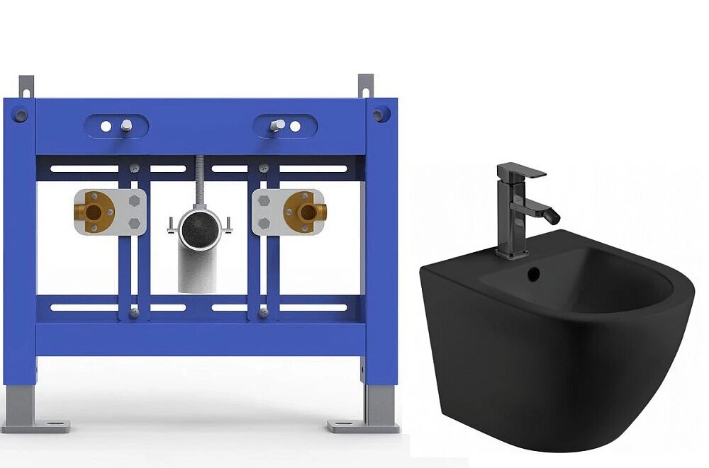 Комплект биде с инсталляцией Weltwasser bamberg 480 bd + merzbach 005 mt-bl 10000012987