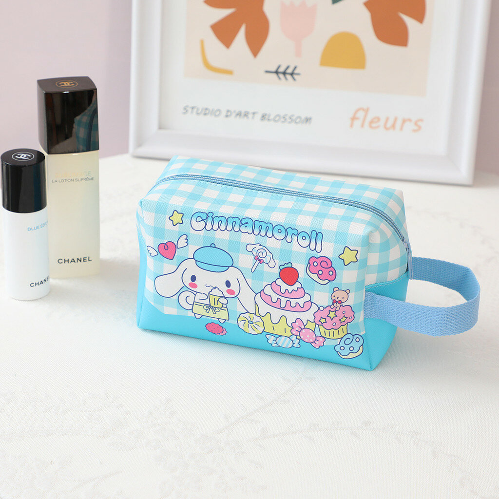 Kuromi милый мультяшный кожаный косметичка для путешествий и туалетных принадлежностей в подарок для подростков