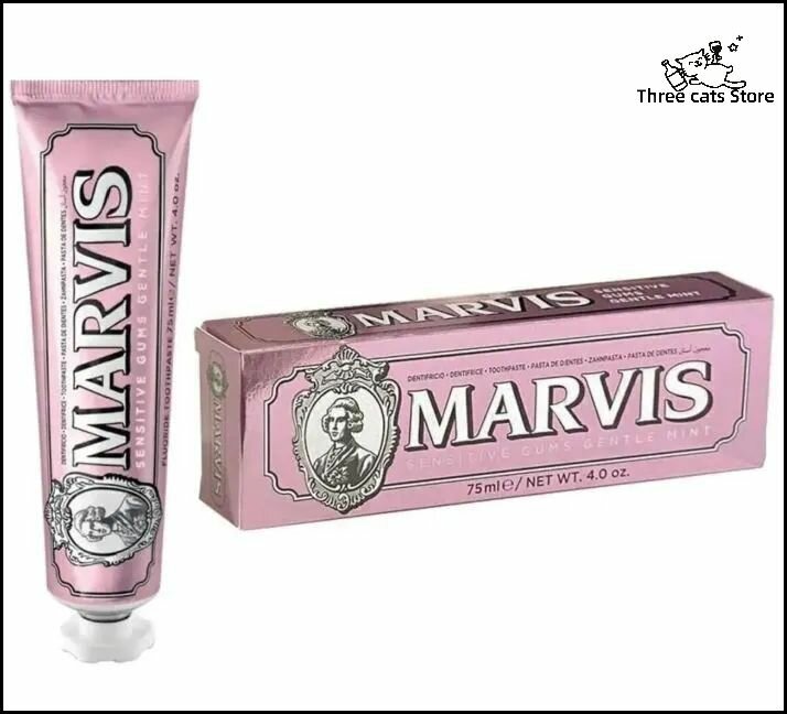 Зубная паста "Marvis Sensitive Gums", для взрослых, антитабачная