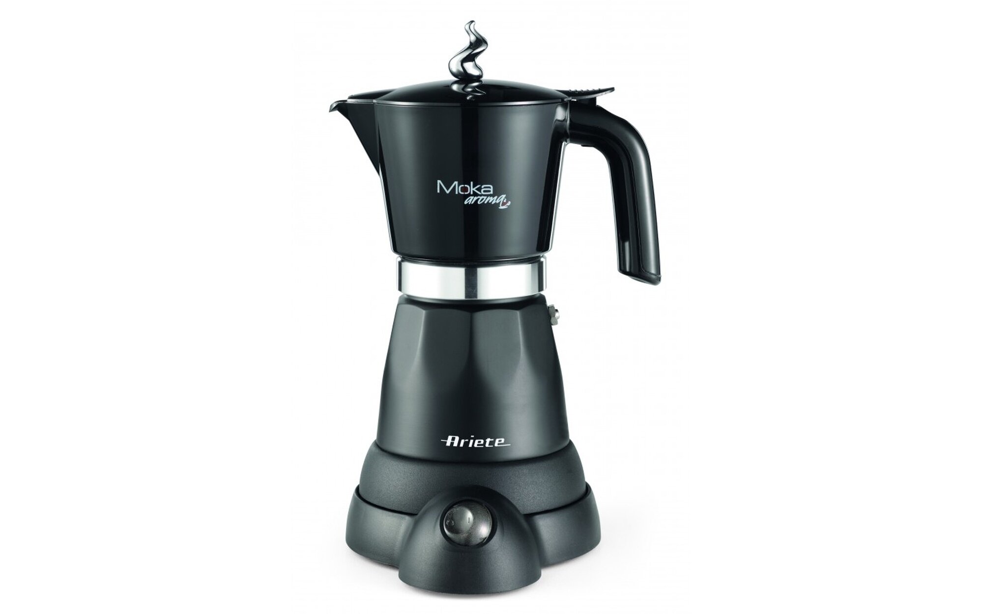 Кофеварка Ariete Mokina 1368/01, гейзерная, алюминий, пластик, 250 мл, чёрная
