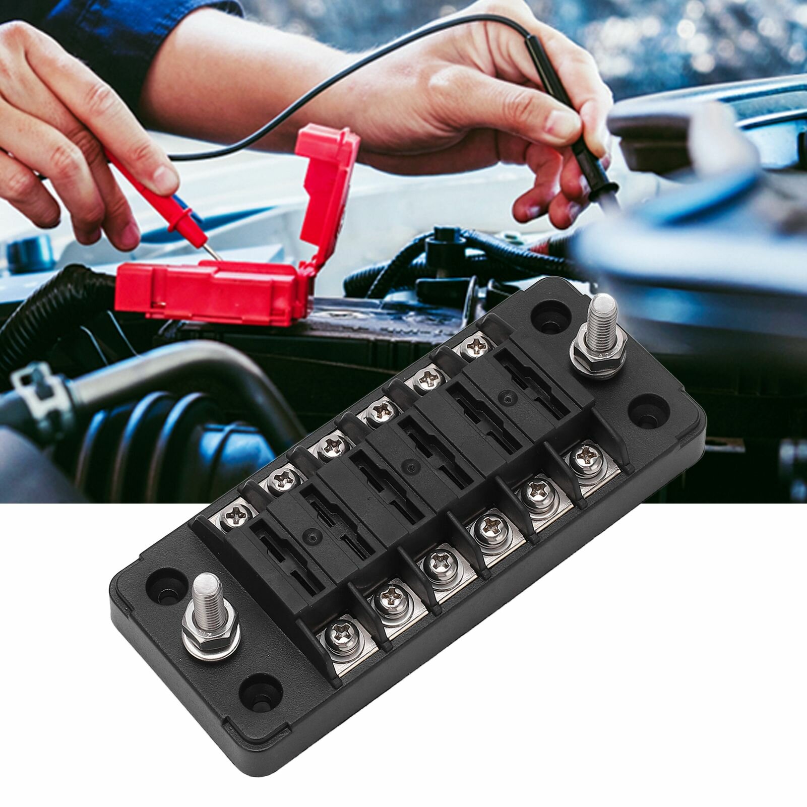 Блок предохранителей лезвия, 6 способов, водонепроницаемая защитная прозрачная крышка, держатель предохранителя для ПК 12 В 24 В, автомобильный корабль