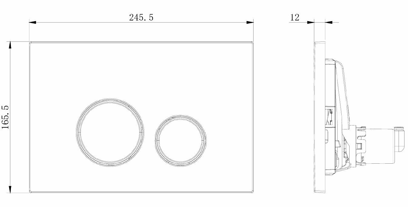 Клавиша смыва Allen Brau Priority 3.0 9.20A01. BN никель браш