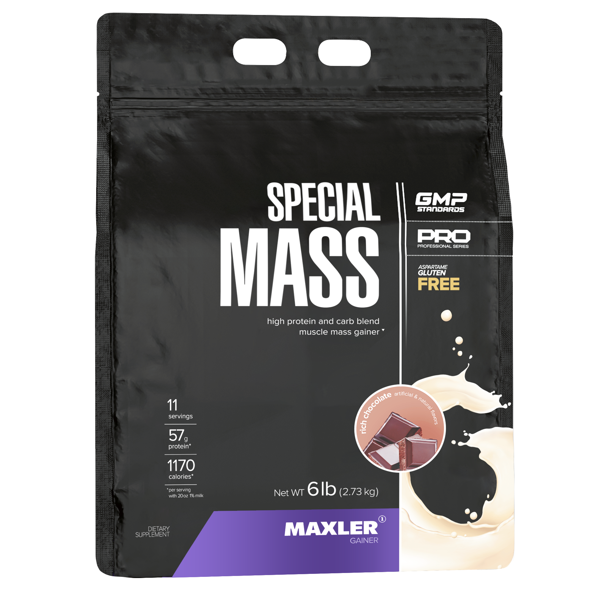 Гейнер MAXLER Special Mass Gainer, Восхитительный шоколад, 2730 г