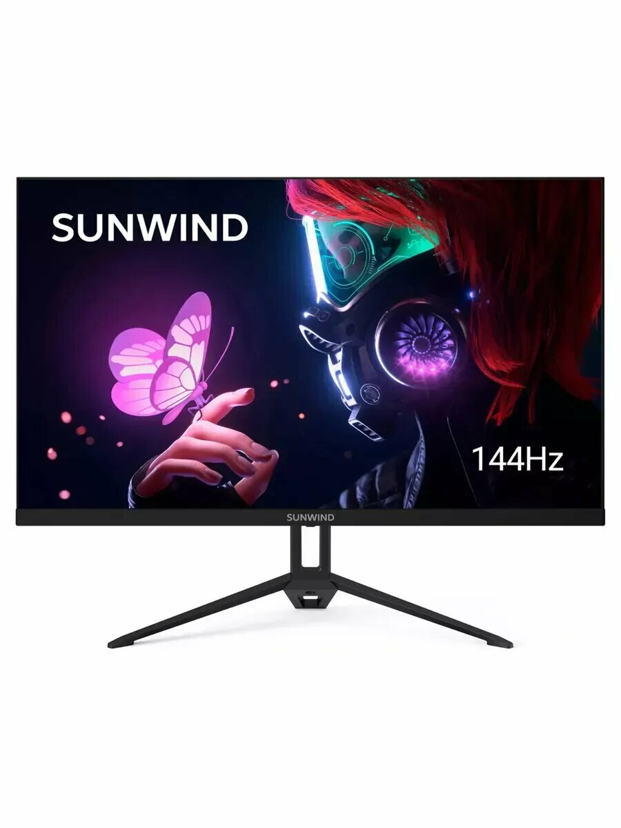 Монитор SunWind 27 SUN-M27BA108 черный IPS 3ms 16:9 HDMI матовая 280cd 178гр/178гр 2560x1440 144Hz G