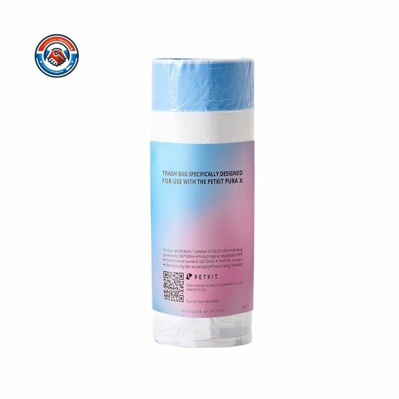 Гигиенические пакеты для лотка Pura X, 20 шт, прочные мешки с затяжной веревкой, простая чистая уборка туалета для кошек, перерабатываемый HDPE