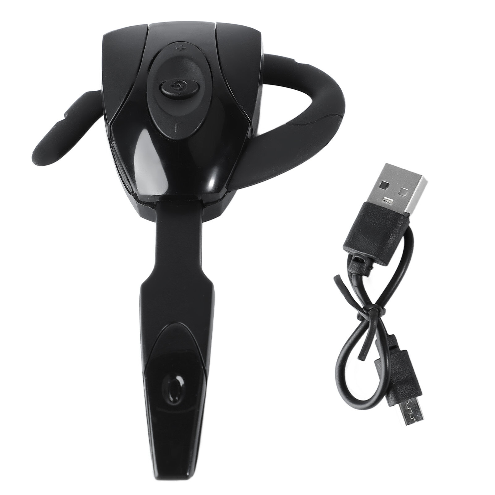 Беспроводная Bluetooth-гарнитура с одним наушником, удобная для ношения, перезаряжаемая, черного цвета, легкая конструкция для четких звонков