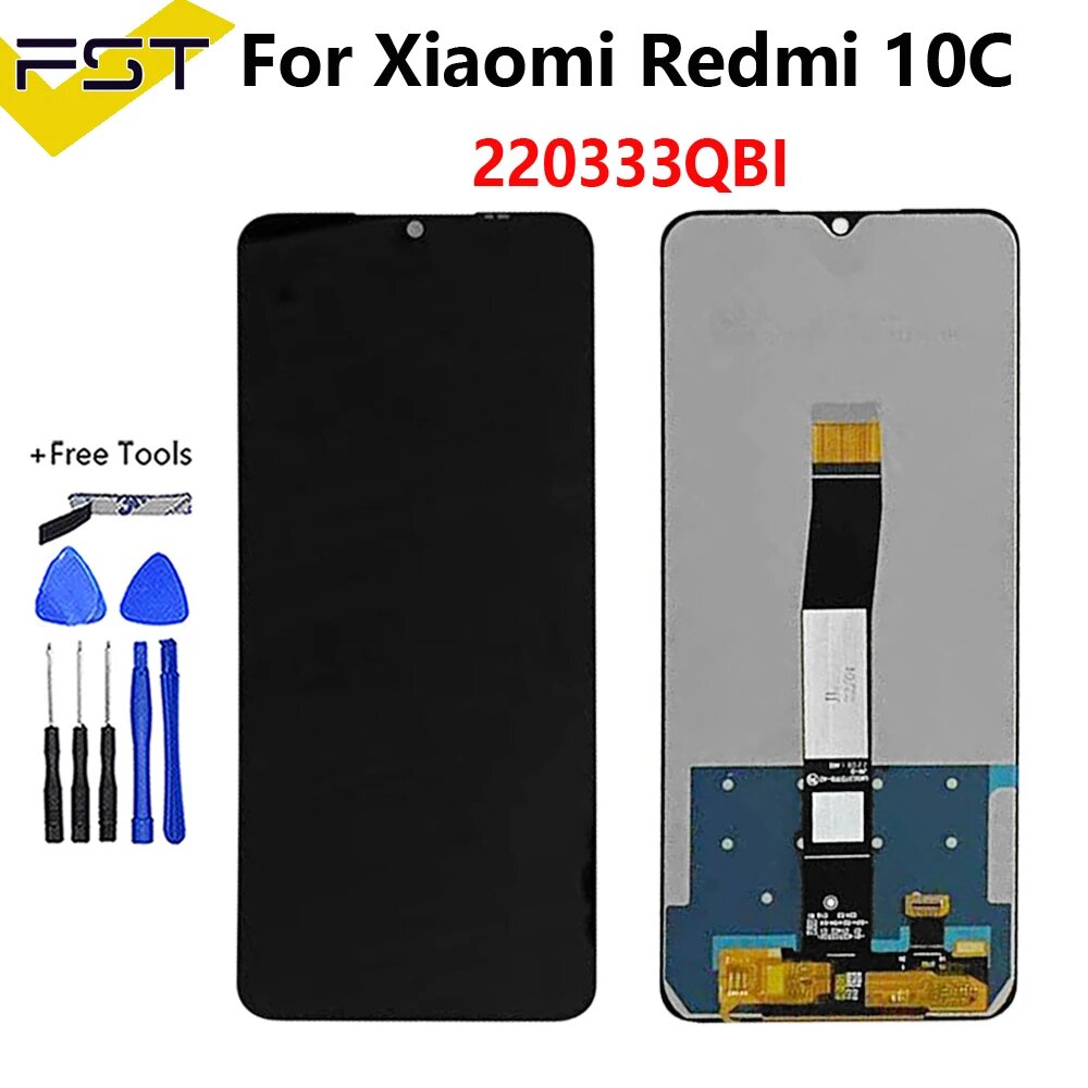 100% протестировано для Xiaomi Redmi 10C 220333QBI Poco C40, ЖК-дисплей, дигитайзер сенсорного экрана в сборе, замена с рамкой Redmi 10C No Frame