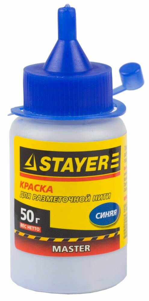 STAYER 50 г, синяя, краска для малярных разметочных шнуров (0640-1) 10шт