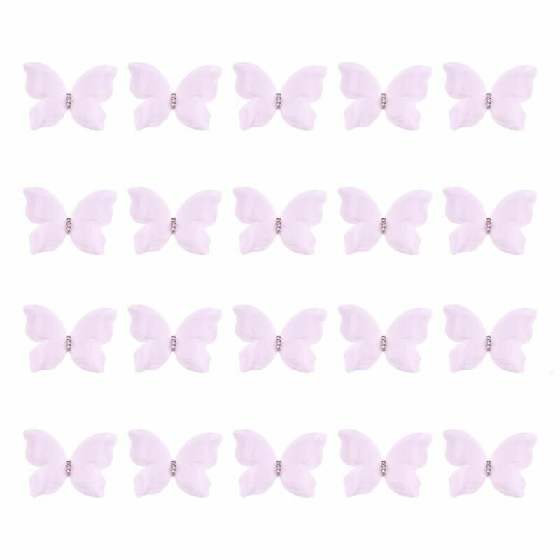 Вышитые аппликации бабочки, Белый