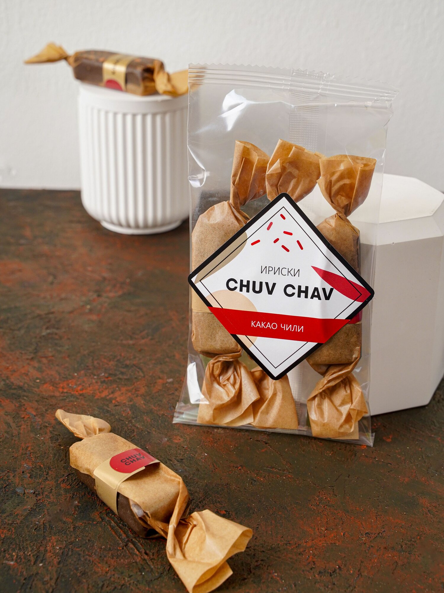Ириски Чув-Чав какао чили, набор из 3 конфет