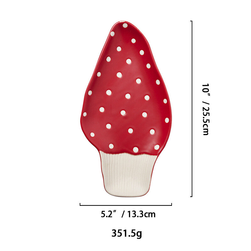 Керамическая посуда "Красные грибы", высококачественная, бренд, тарелка