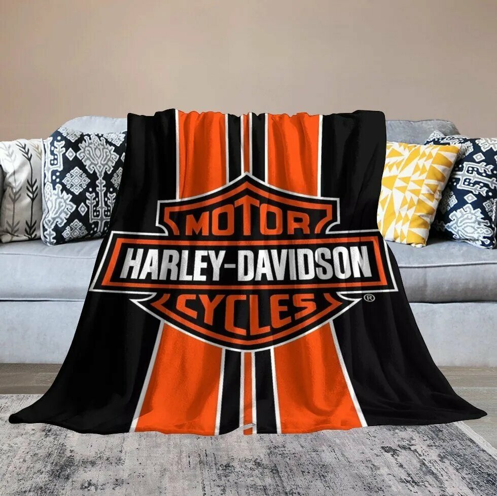 Harley-Davidson Плед , Велсофт, 200 см х 150 см