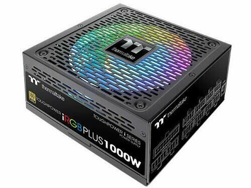 Блок питания Thermaltake Toughpower iRGB PLUS 1000W Digital (PS-TPI-1000F3FDGE-1) черный - 80+Gold, EPS12V, APFC, 20 + 4 pin, 8 pin, 4+4 pin CPU, 12 SATA, 6+2 pin x6 PCI-E