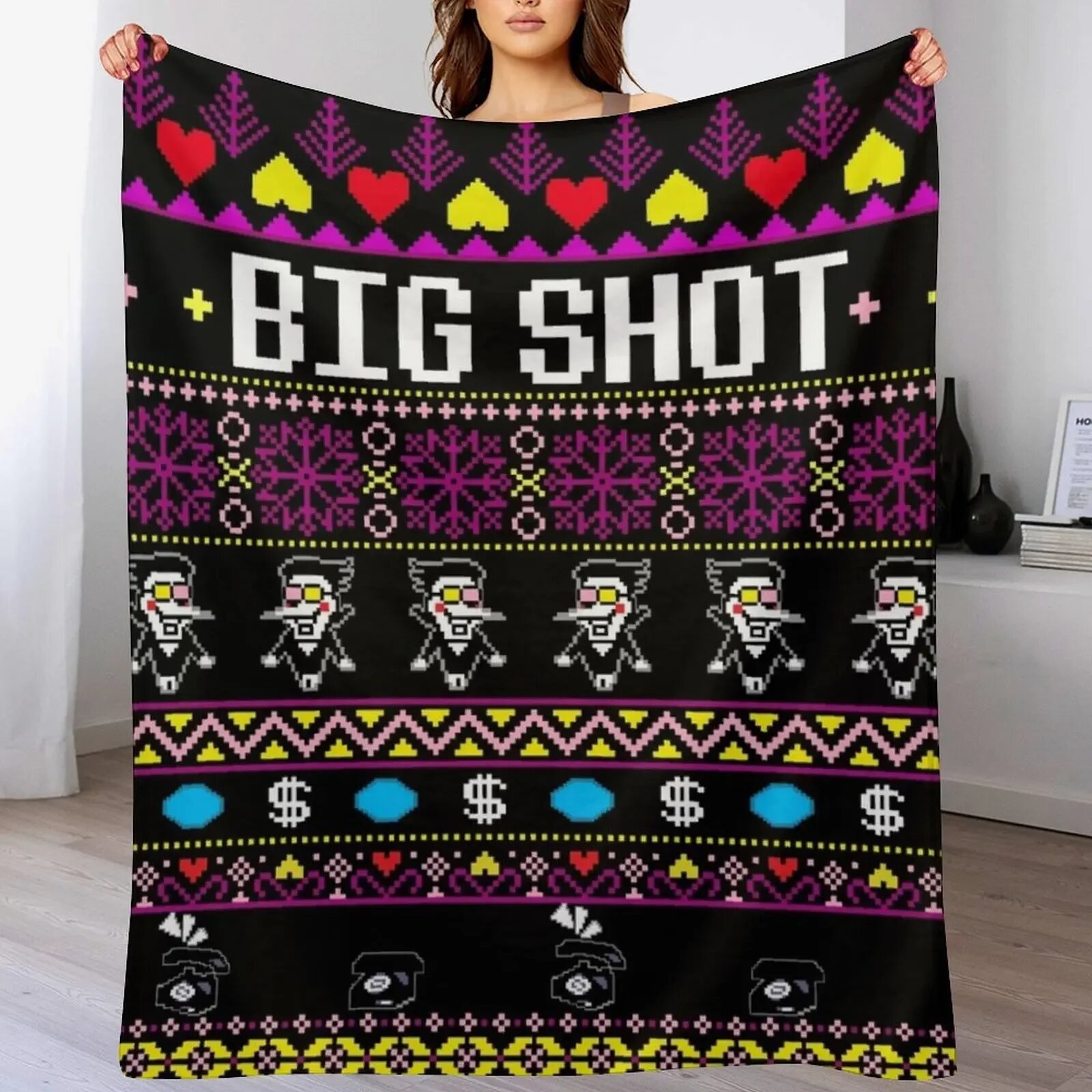 Фланелевое одеяло Spamton's BIG SHOT Kromer Krismas 200x150cm(80x60in)