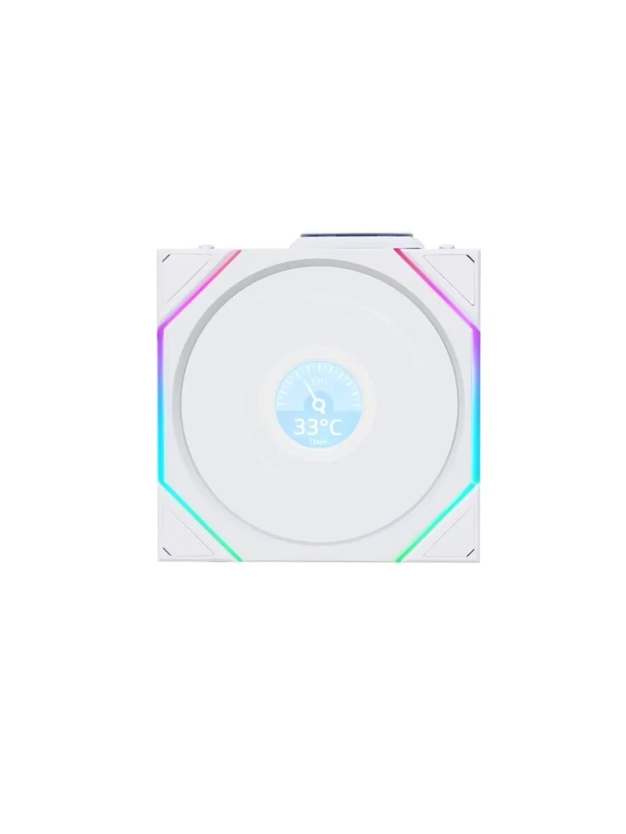Вентилятор для корпуса Uni Fan TL Wireless LCD 120 LCD белый
