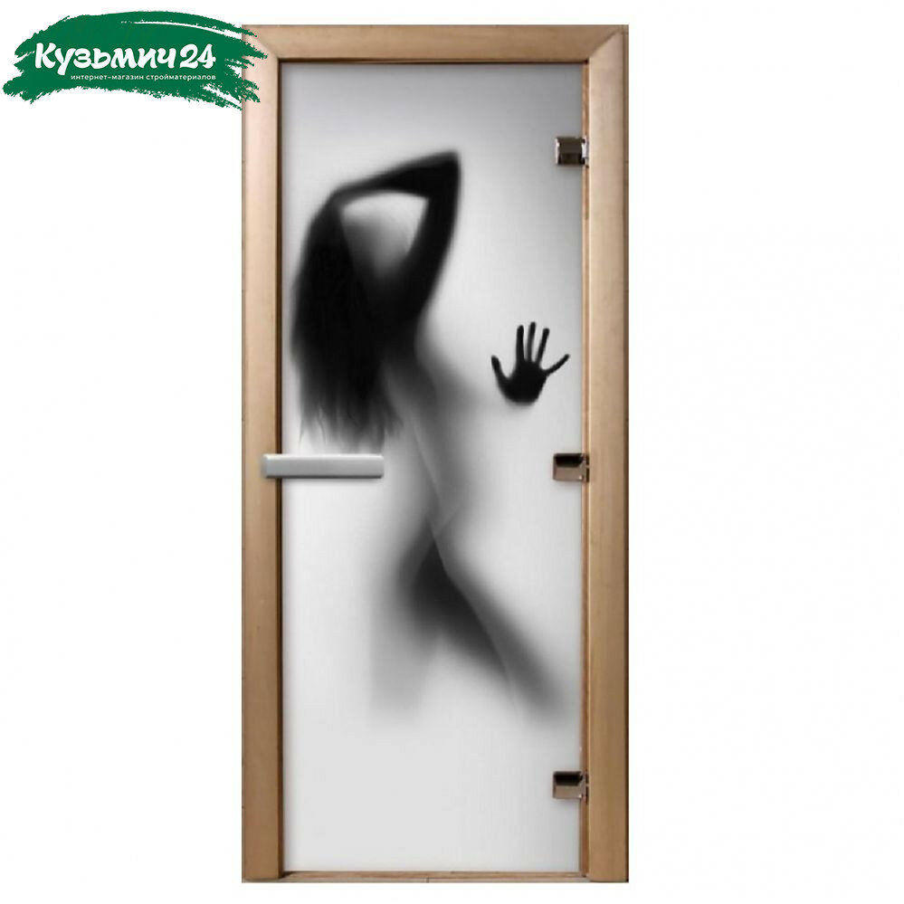 Дверь 212F с фотопечатью F223 1900х700 мм, стекло 8 мм, 3 петли, лиственная, 1 шт.