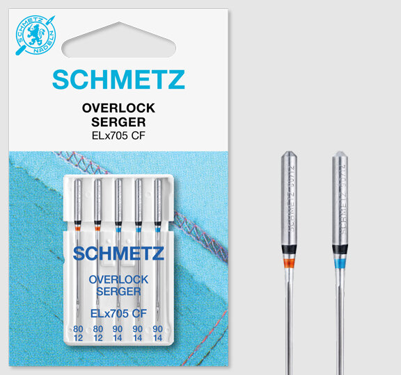 22:40.1. VZS Иглы Schmetz д/плоскошовных машин №80-90 хром, 5шт ELх705