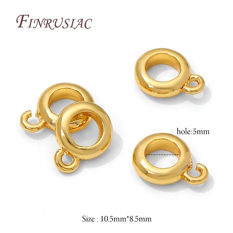 Позолоченные латунные бейлы для кулонов FINRUSIAC 20 шт 20 pieces, 18K Gold Plated