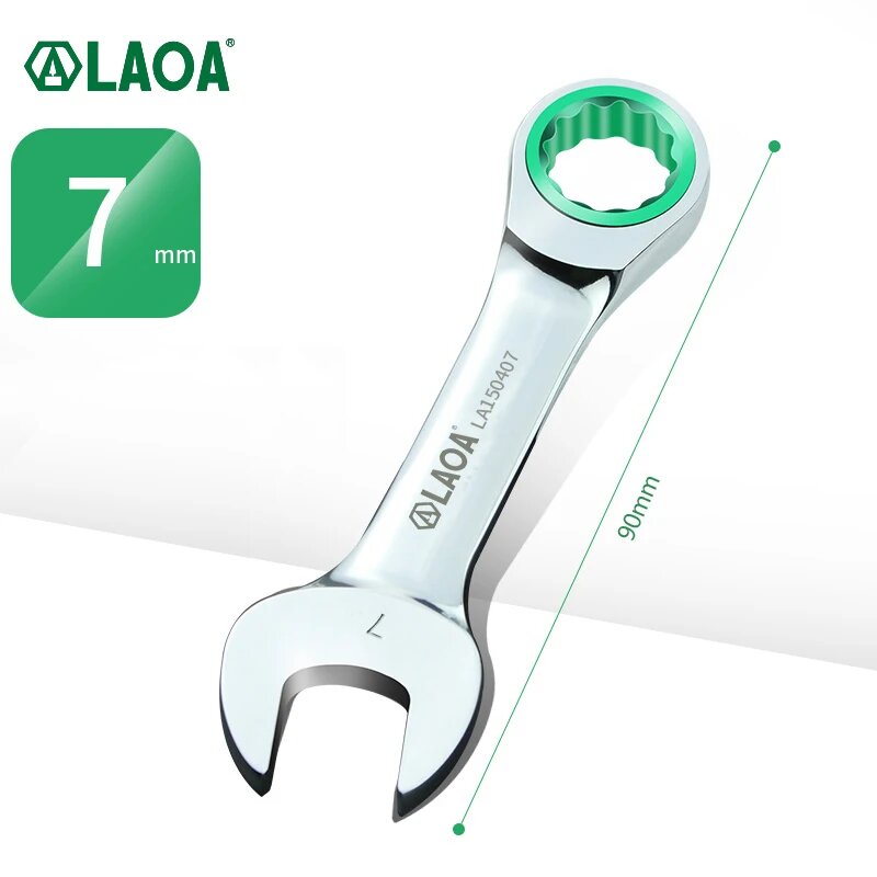 LAOA Трещоточный ключ 7 мм, 90 мм