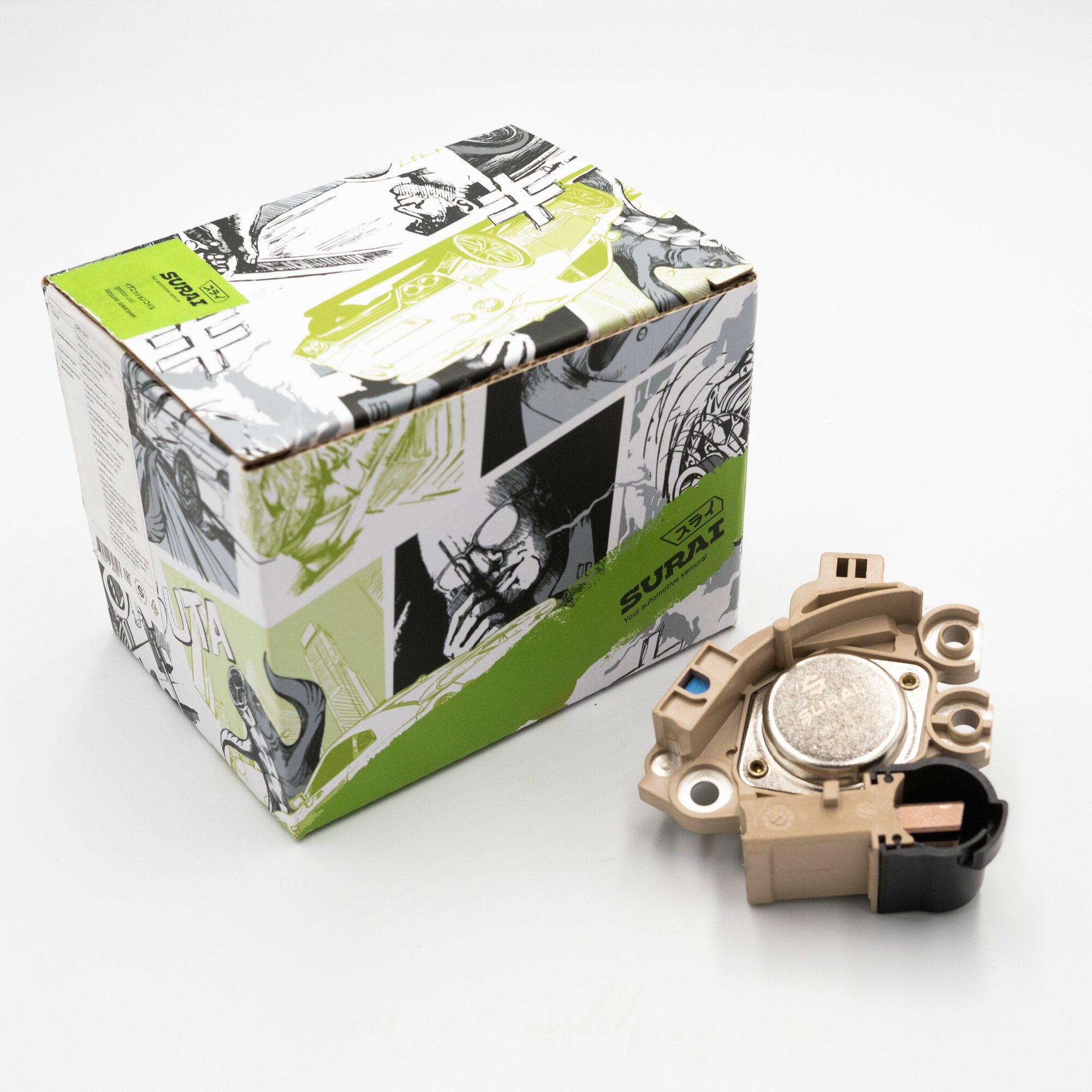 Регулятор напряжения генератора SURAI для Hyundai Accent TagAZ, Elantra III, Getz, KIA RIO II 1.3i/1.5i (SRS 00155, аналог 3737022650)