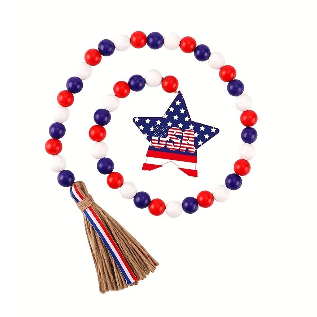 Четвертый от Джулис Американский деревянный патриотичный патриотике, деревянные гирлянды, сельскохозяйственные винослоты.