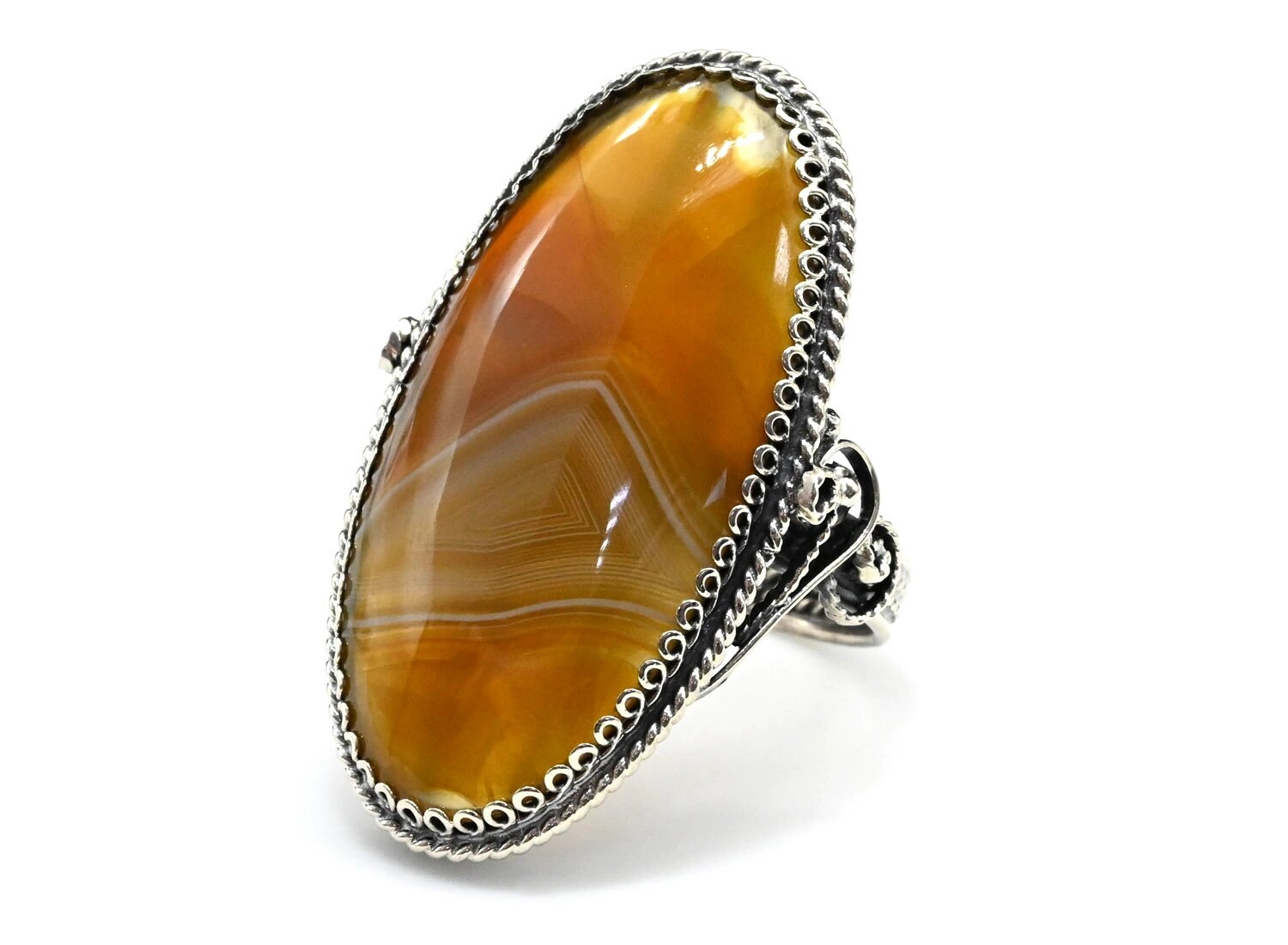 Кольцо, агат