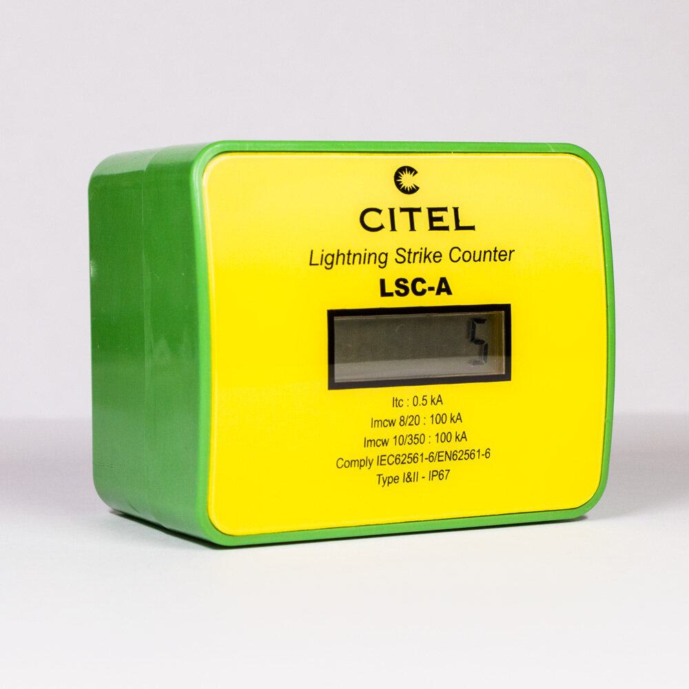 CITEL LSC-A/DIN (790122), счётчик-регистратор импульсов тока и молний, для монтажа на DIN-рейку, встроенная батарейка