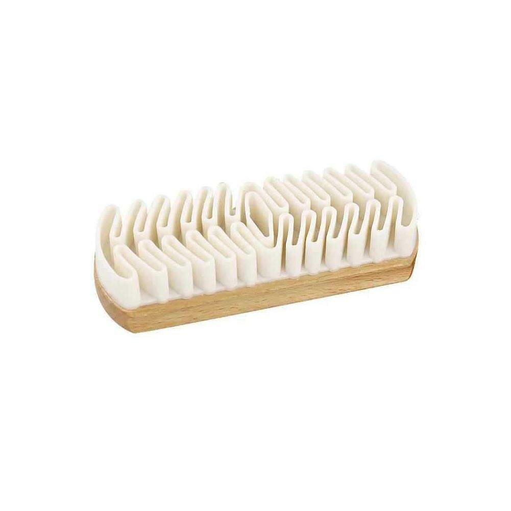 Щетка для чистки замши и нубука с резиновой щеткой-ластиком и мягким ворсом для ухода за обувью