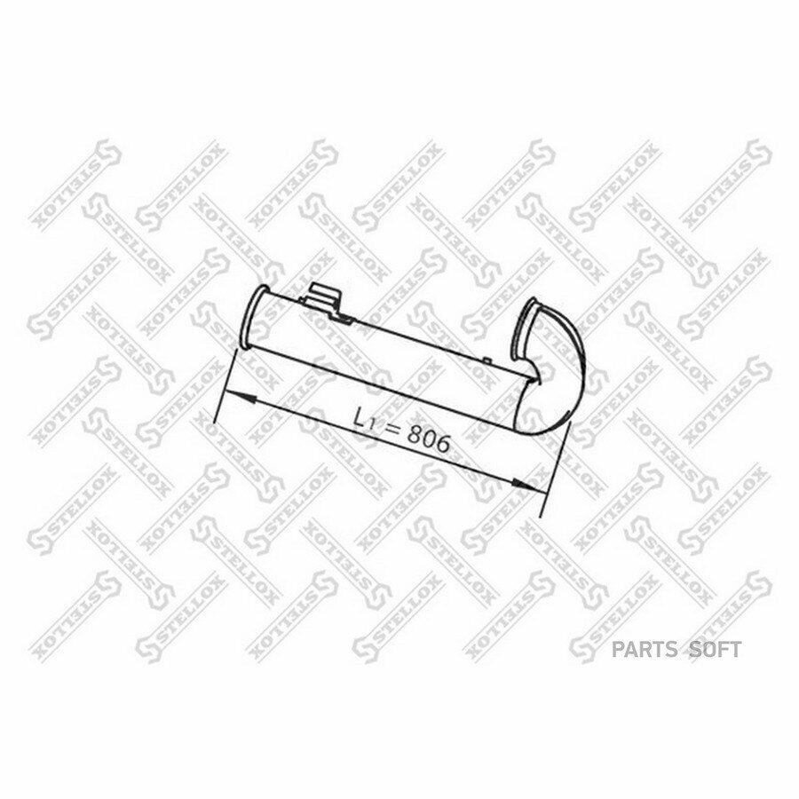 Труба глушителя выхлопная !1-изг \DAF XF95 от официального дистрибьютора, STELLOX, артикул 8203788SX
