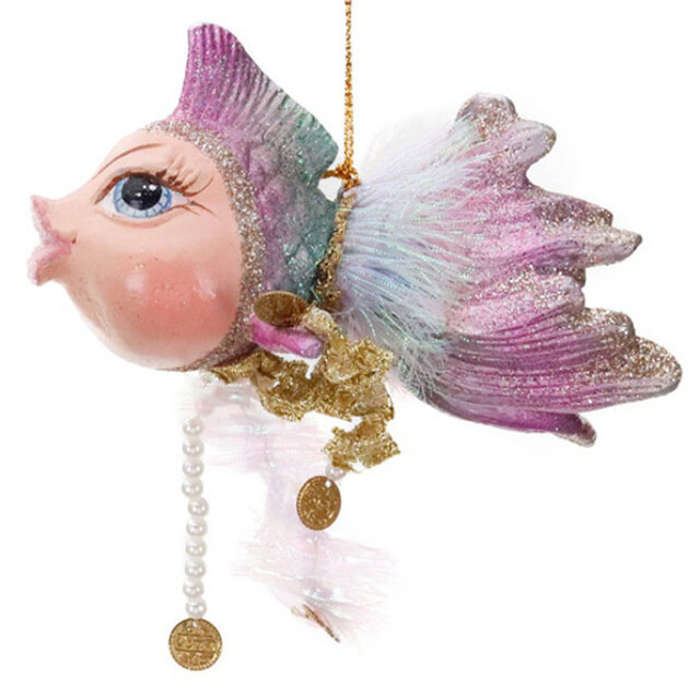 Елочная игрушка Перламутровая Рыбка - Tesori di Poseidone 12 см, Goodwill (Гудвилл), B87308-2