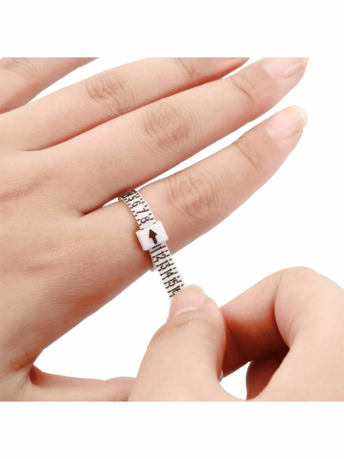 Линейка для измерения размера кольца, удобный пластиковый калькулятор ювелирных колец, подходит для обручальных, подарочных и парных колец, американская шкала