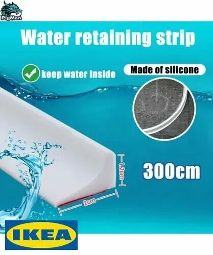 Силиконовый сгибаемый водяной барьер для душа, самоклеящийся, удерживающая полоса для воды для ванной комнаты