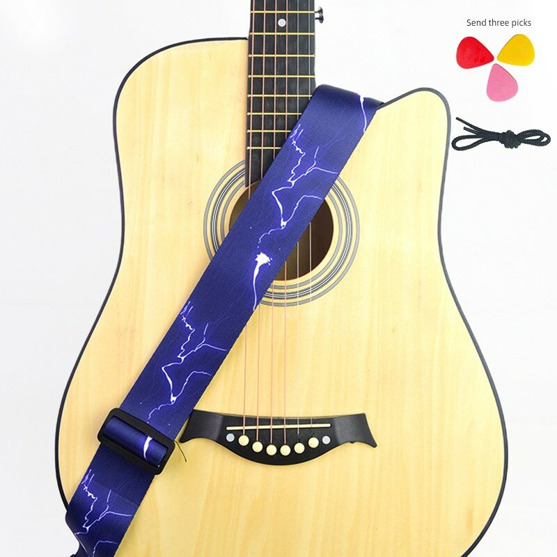 Универсальный персонализированный ремень для гитары, ремень для электрогитары без сверления для мальчиков и девочек,